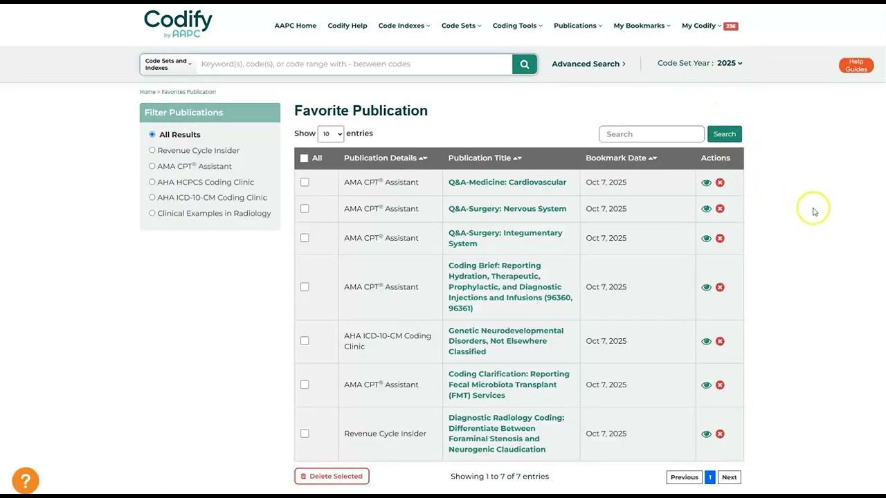 Codify Feature Walkthrough -  Favorite Publications