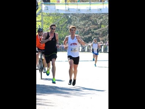 Autistic Runner Amazing 1st Marathon Dad Cam GoPro on bike helmet Amazing Finish