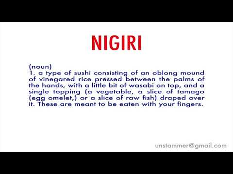 How to Pronounce Nigiri