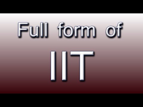 Full form of IIT