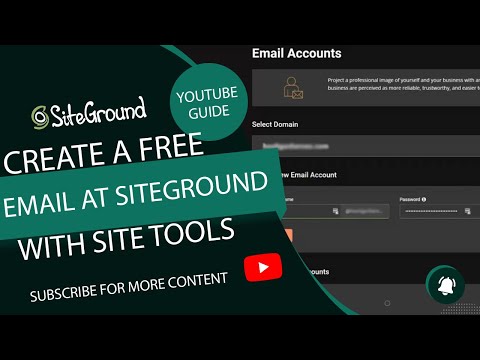 Create a FREE Email at SiteGround with Site Tools