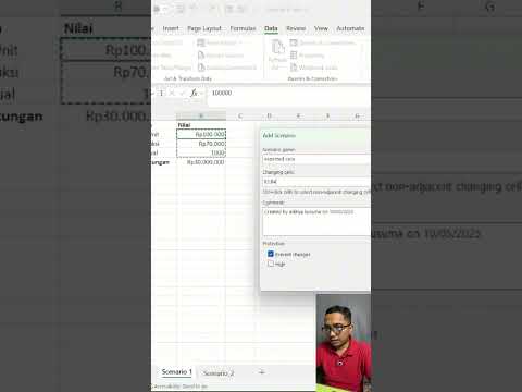 3 Menit Paham Excel : What If Analysis Scenario Manager #exceltricks