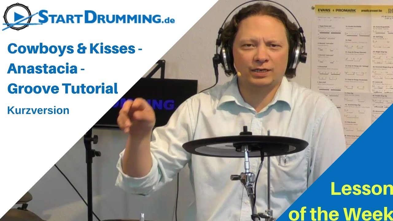 Schlagzeug lernen - Cowboys & Kisses - Anastacia - Groove Tutorial -  Kurzversion