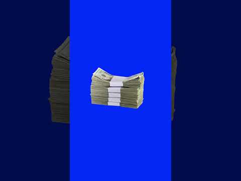 Money stacking on blue screen #free #filmstockeffect #chromakey #greenscreen #money #dollar