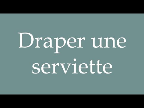 How to Pronounce ''Draper une serviette'' (Drape a towel) Correctly in French
