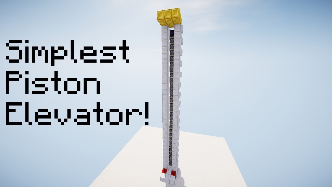 SIMPLEST Piston Elevator! Minecraft 1.16 (WORLD DOWNLOAD!)