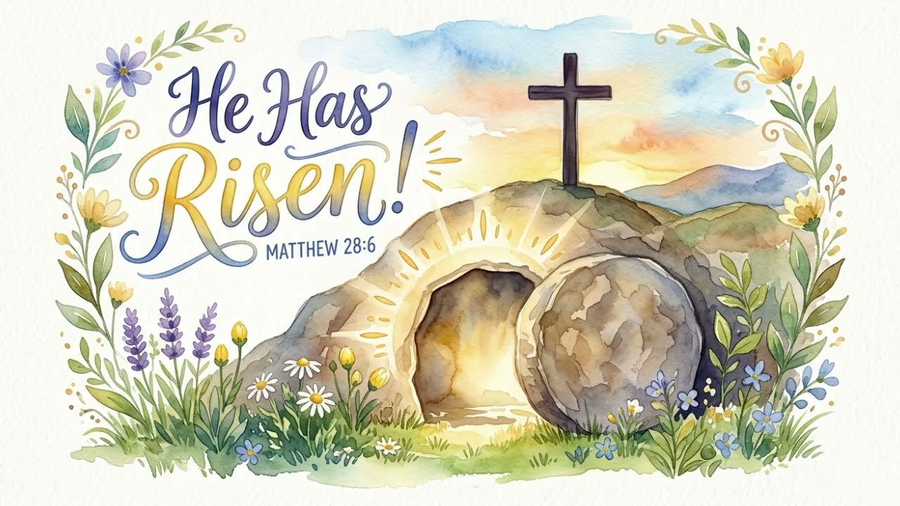 He Has Risen Easter Sunday 2026 TV Screensaver | Easter Background Wallpaper | Art for TV