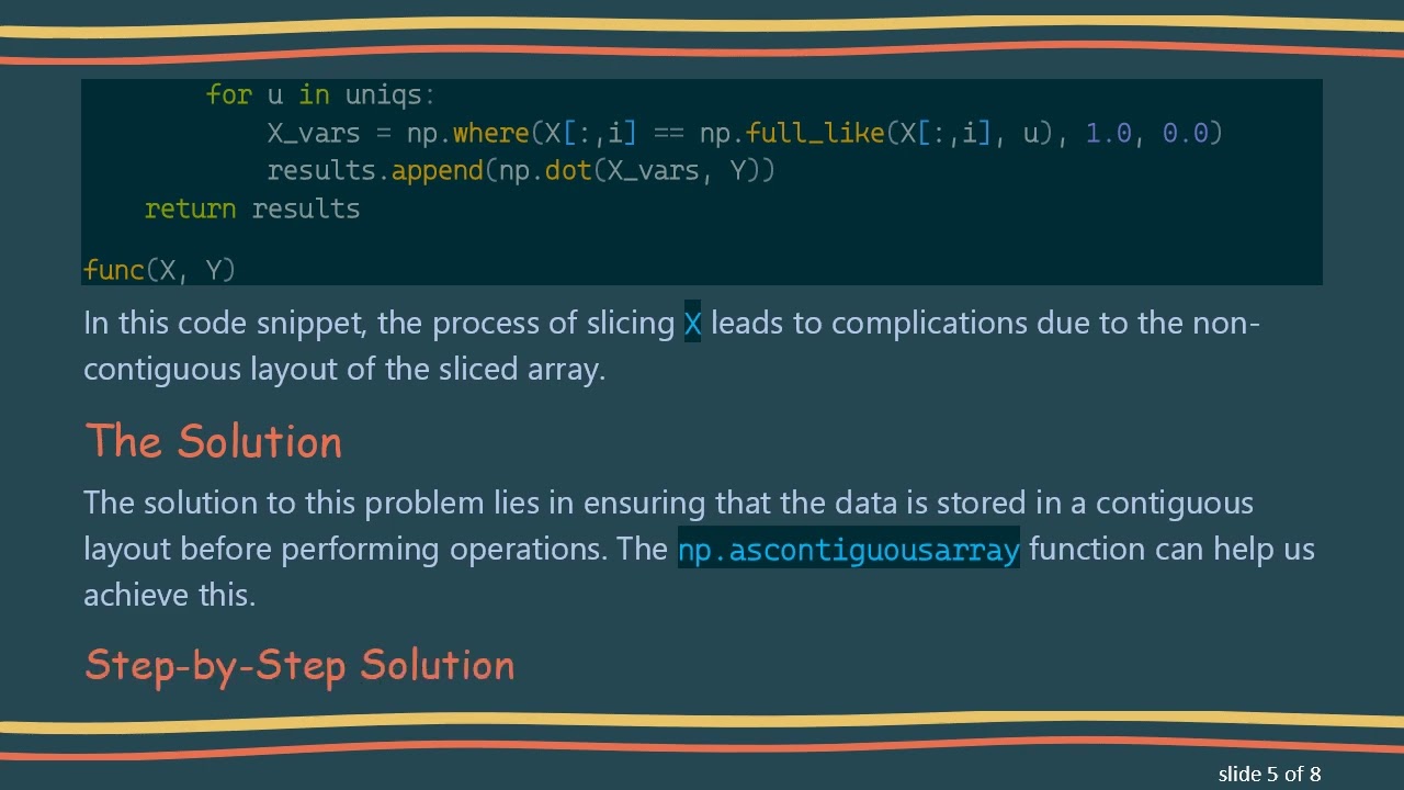 Resolving NumPy Array Order Issues for Numba Efficiency