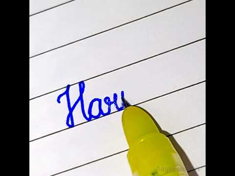 "Harini" Subscriber Name writing in cursive handwriting /#shorts