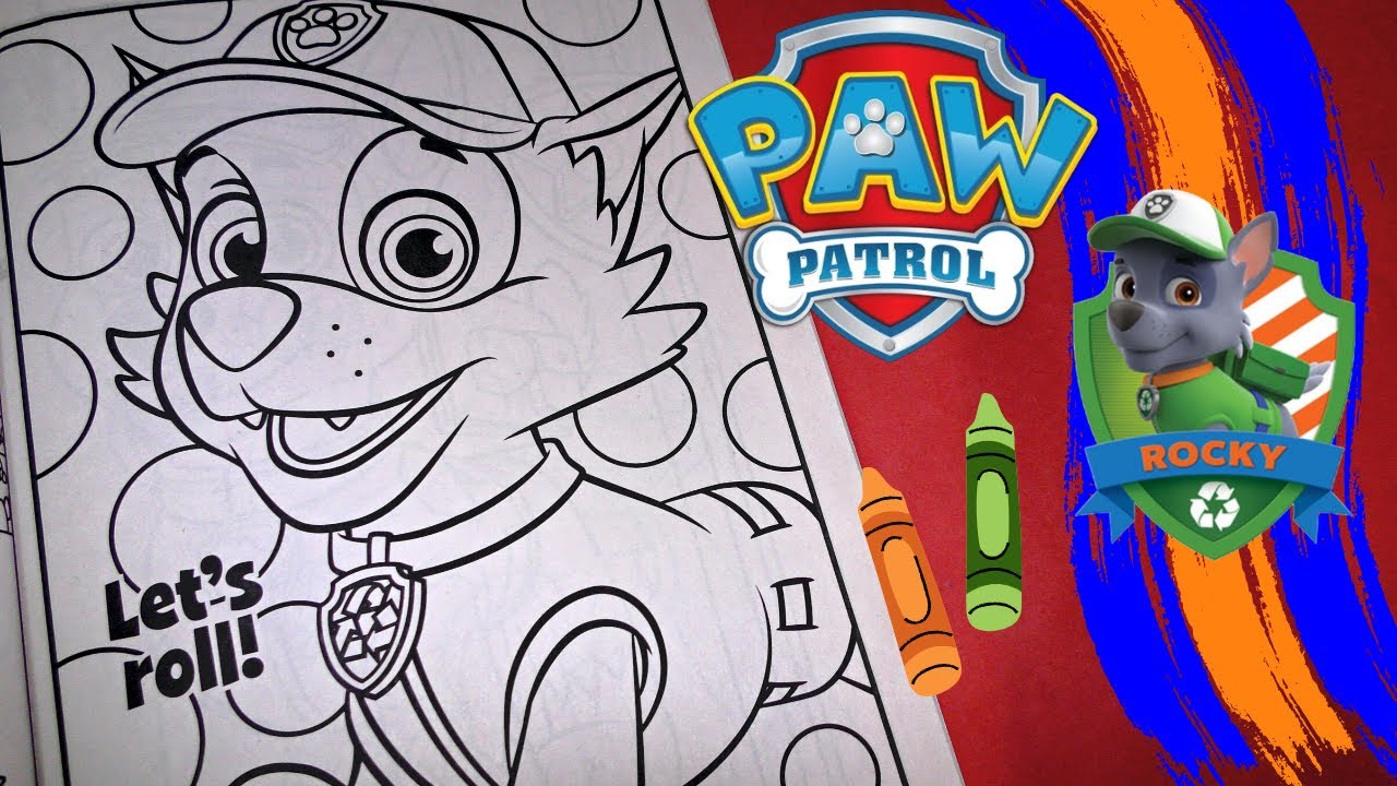 Rocky Paw Patrol Coloring Page| Coloring Rocky Paw Patrol| Paw Patrol Coloring Book| YES Toys