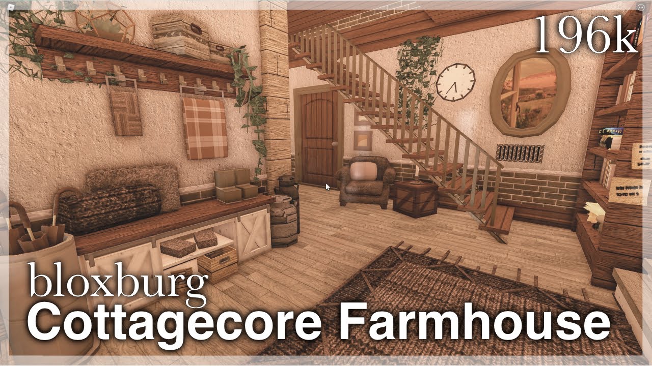 Bloxburg - Cottagecore Farmhouse Speedbuild (interior + full tour)