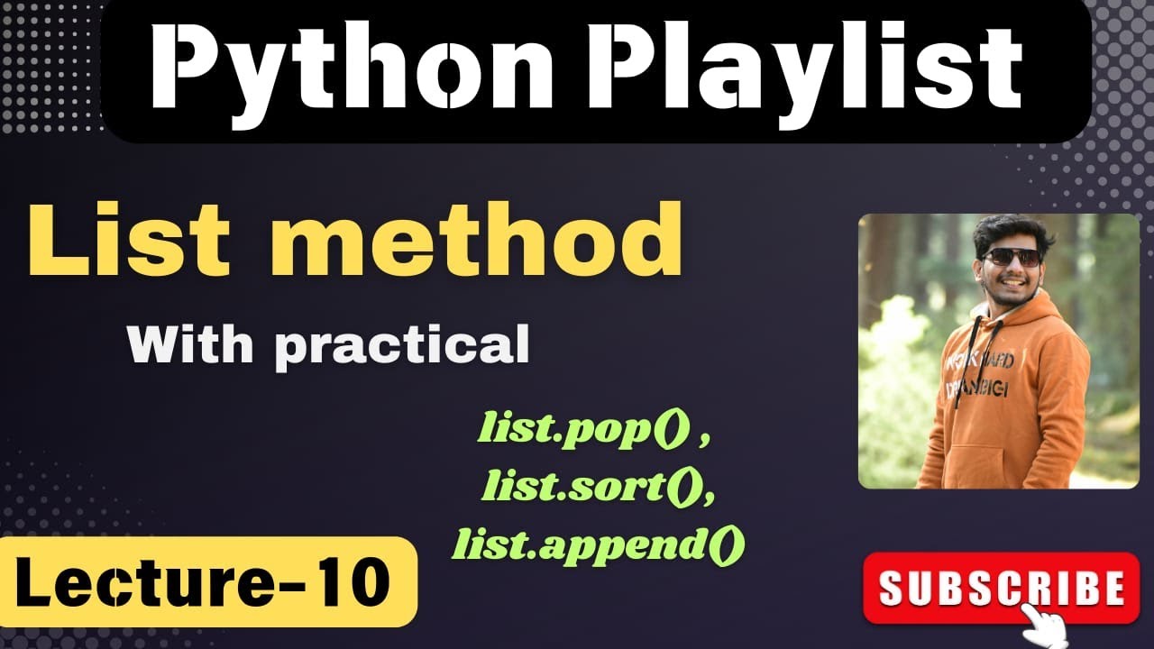 10. List Methods in Python | Python Tutorial