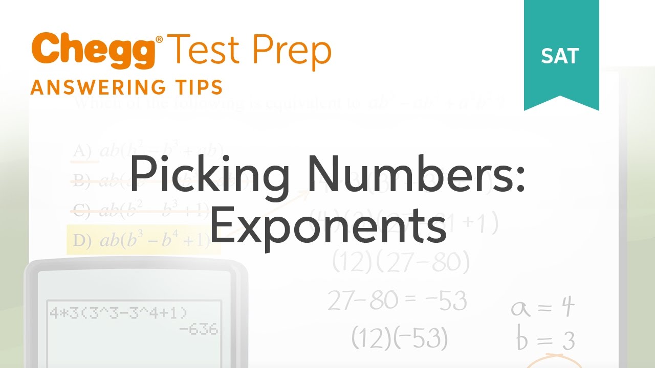 SAT prep - SAT Answering Tips: Exponents - Chegg Test Prep
