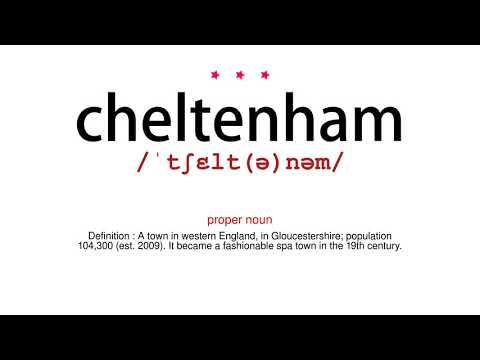How to pronounce cheltenham - Vocab Today