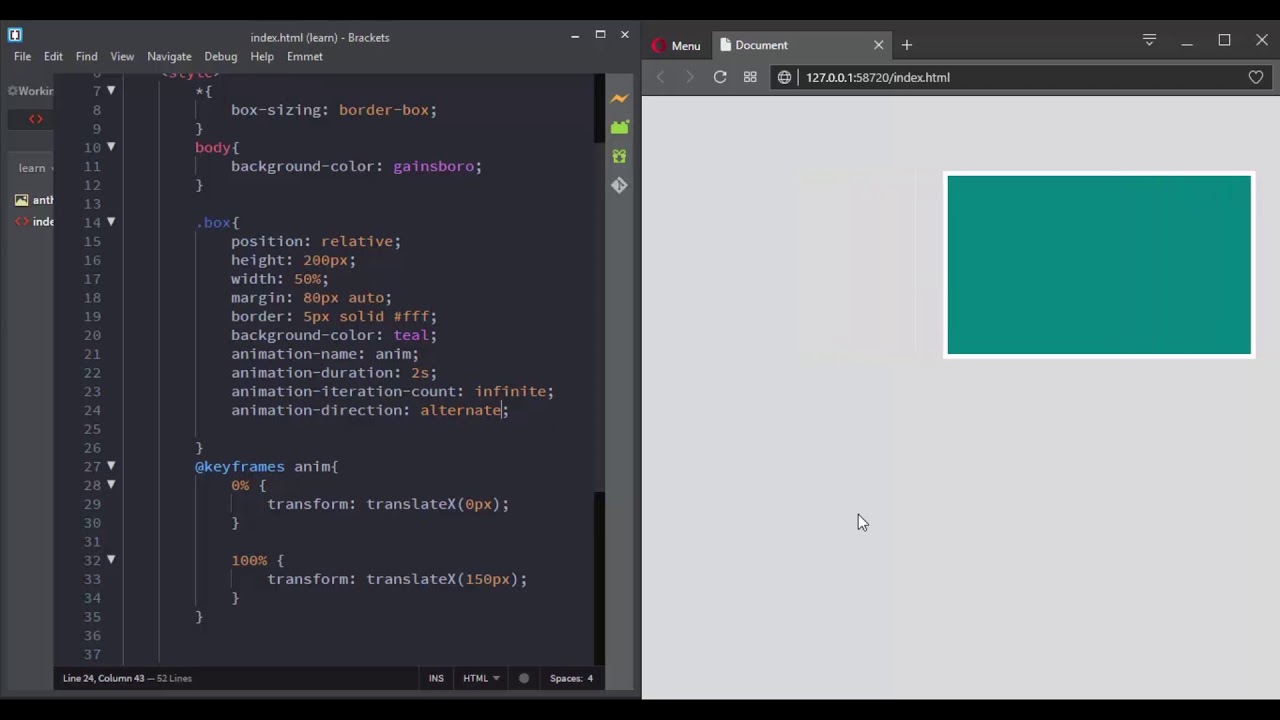 Controlling animations in CSS with the animation-direction property