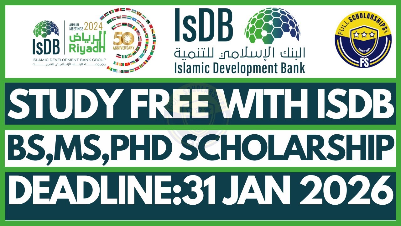 IsDB Scholarship 2026 | Fully Funded Bachelors, Masters & PhD | How to Apply For IsDB Step by Step