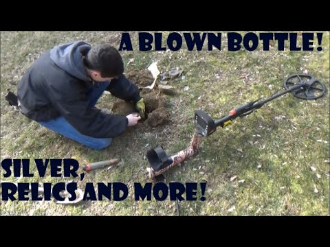 SILVER! COINS! RELICS! AND A BLOWN BOTTLE! Metal Detecting Colonial Property In CT