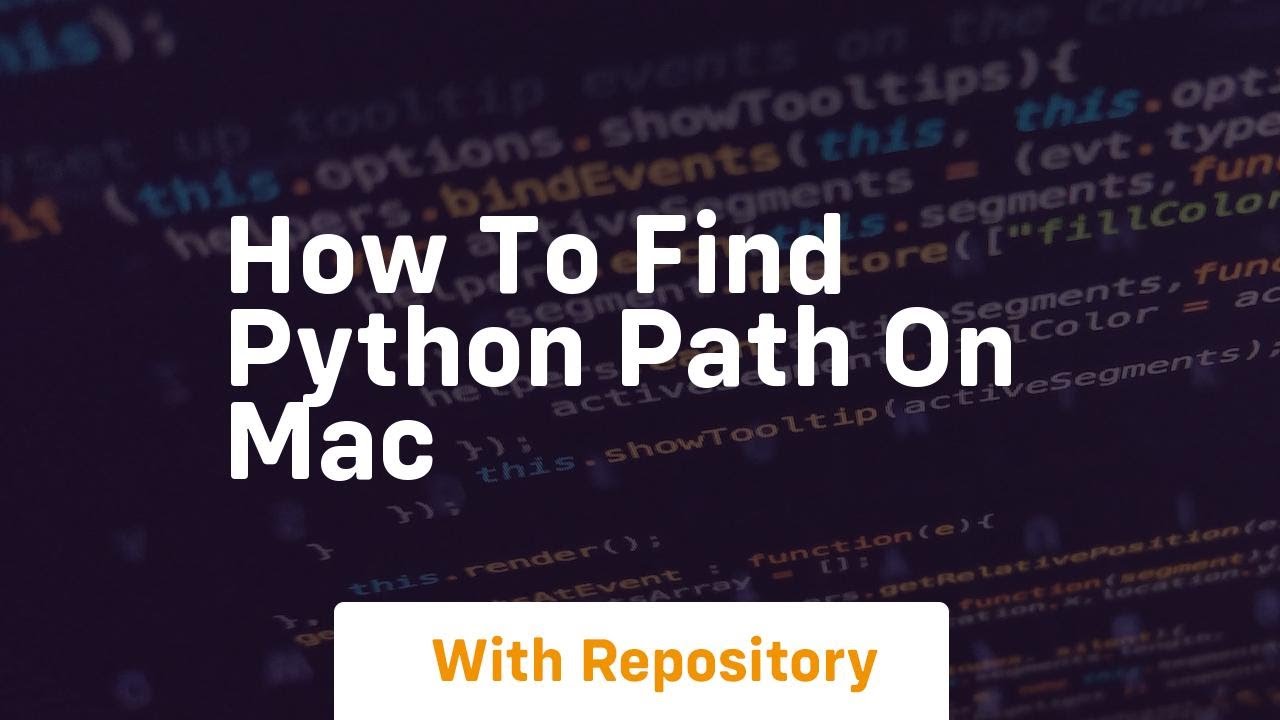 how to find python path on mac