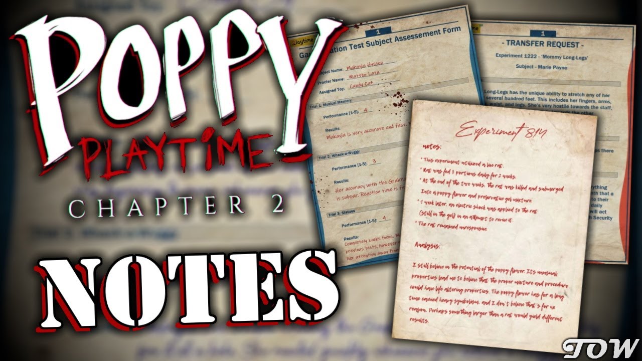 ALL NOTES LOCATIONS - Poppy Playtime: Chapter 2 [1080p/60fps]