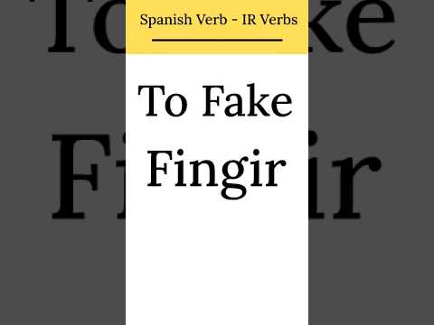 Learn How to Say the Verb "To Fake" in Spanish | #shorts #spanish