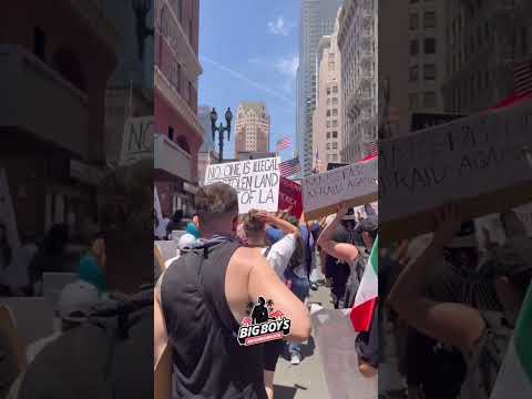 "No Kings" Protest In Downtown Los Angeles