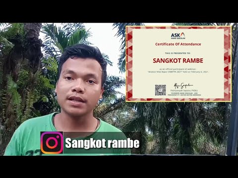 Dapat Serifikat dari ASK - ANAK SEKOLAH || Webinar 2021 | Sangkot rambe