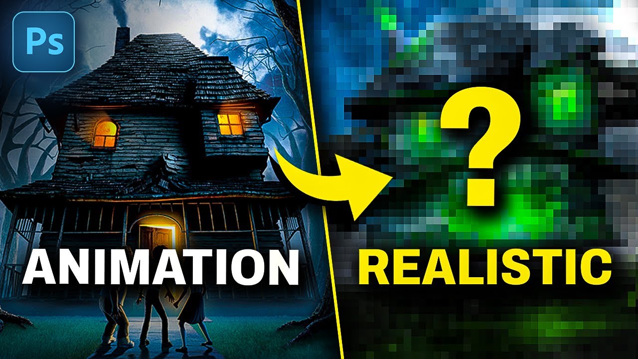 MONSTER HOUSE made REALISTIC in Photoshop!
