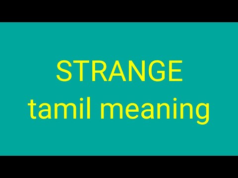 STRANGE tamil meaning/sasikumar