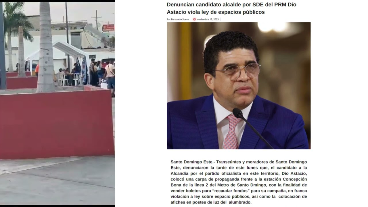 Dio Astacio desafía a la Alcaldía invadiendo espacios públicos, como lo ...