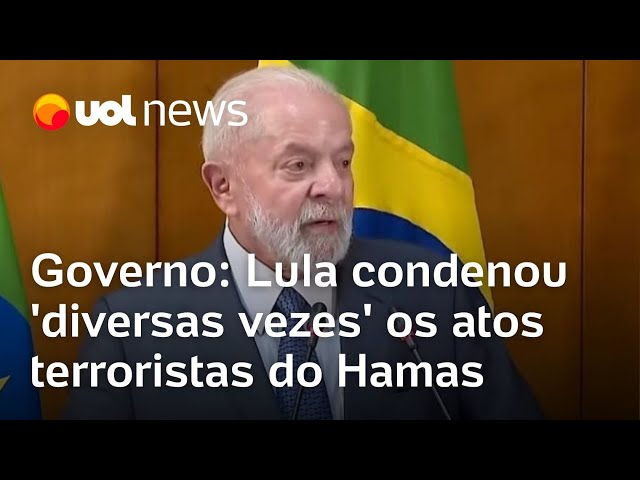 Lula condenou atos terroristas do Hamas diversas vezes, diz Secom