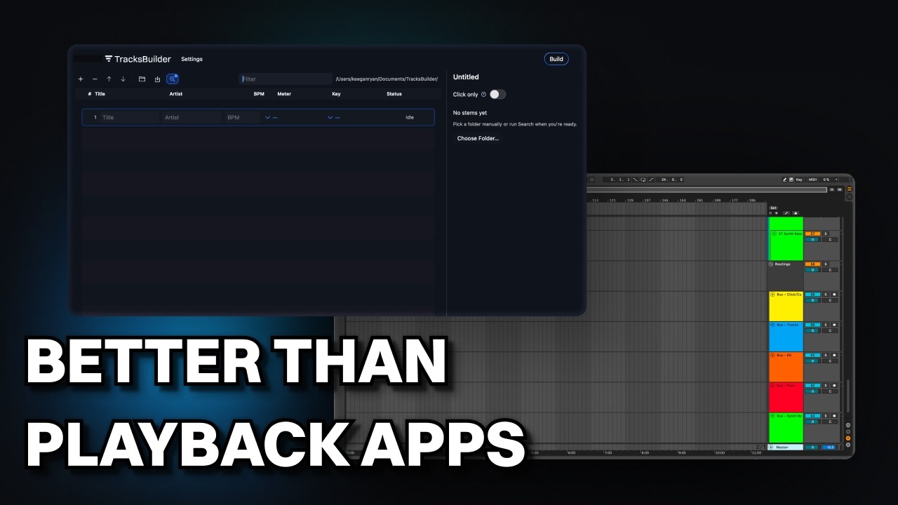 Goodbye Playback Apps, Hello Ableton + TracksBuilder