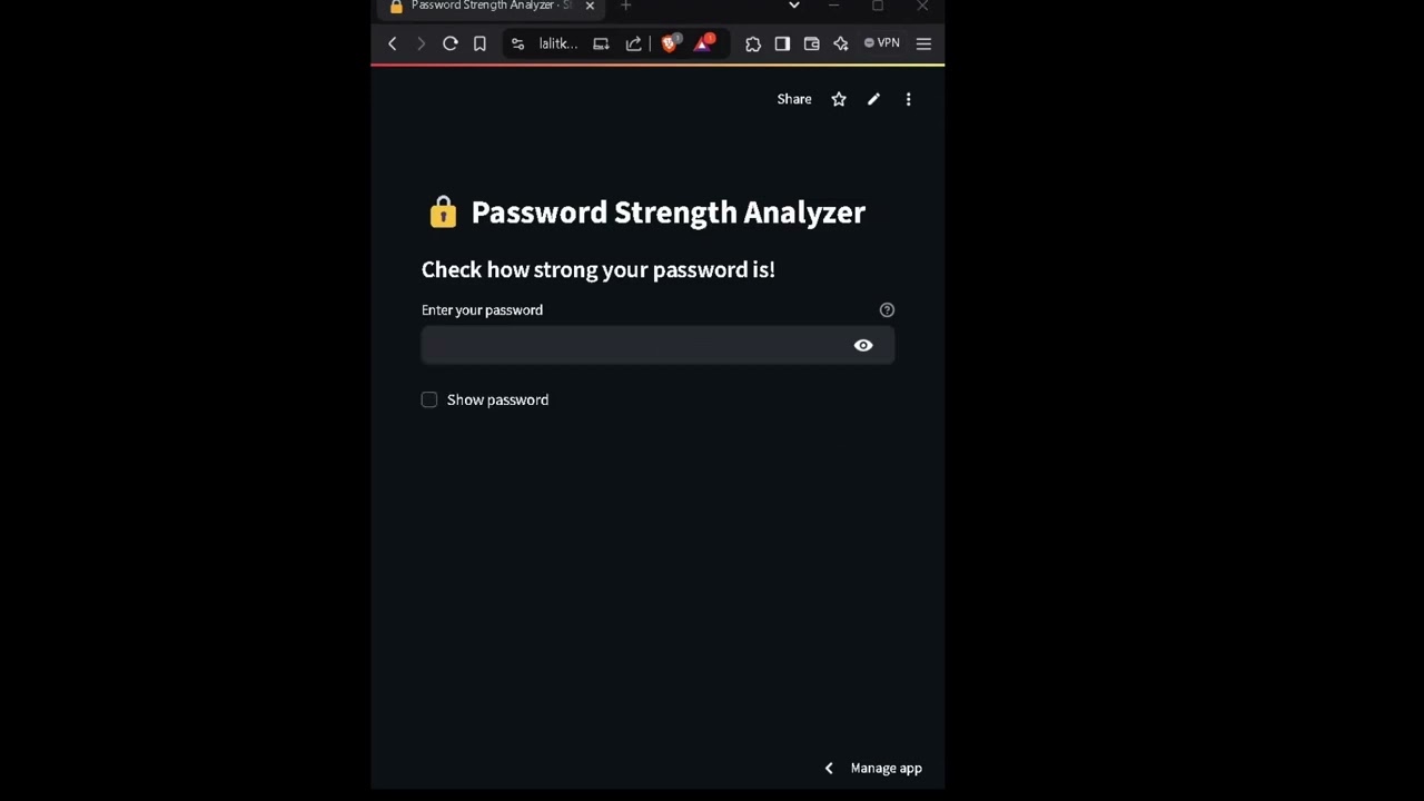 Test password strength project cyber security | cyberLKC