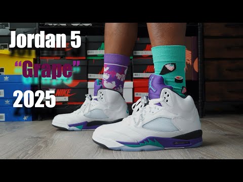 Jordan 5 "Grape" 2025 Review and On Foot