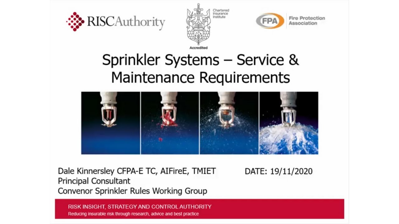 Sprinkler Systems – Service and Maintenance Requirements