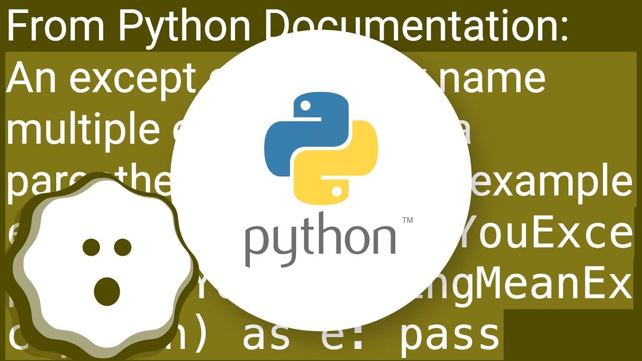Catch multiple exceptions in one line (except block)