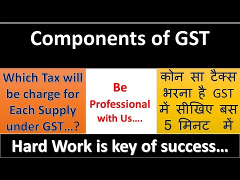 Components of GST ( CGST , SGST, UTGST and IGST )