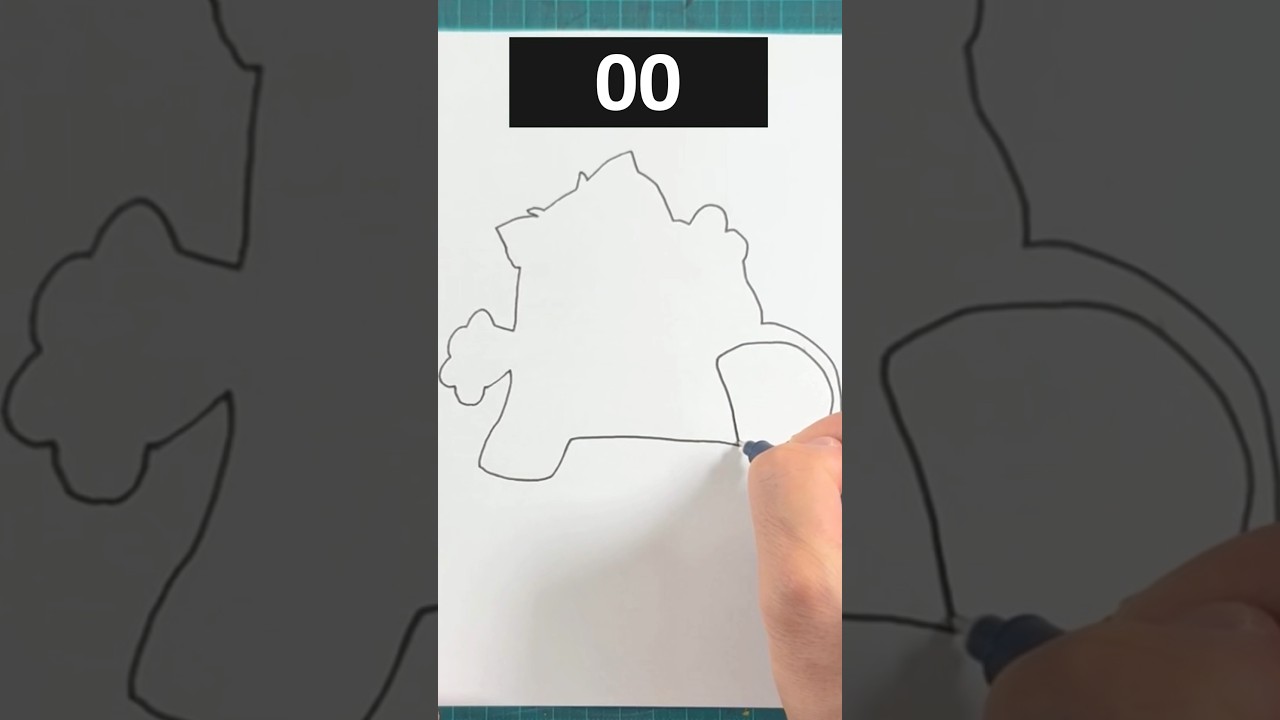 Who? Drawing Miku from the outline! #drawing #darekanuitekure