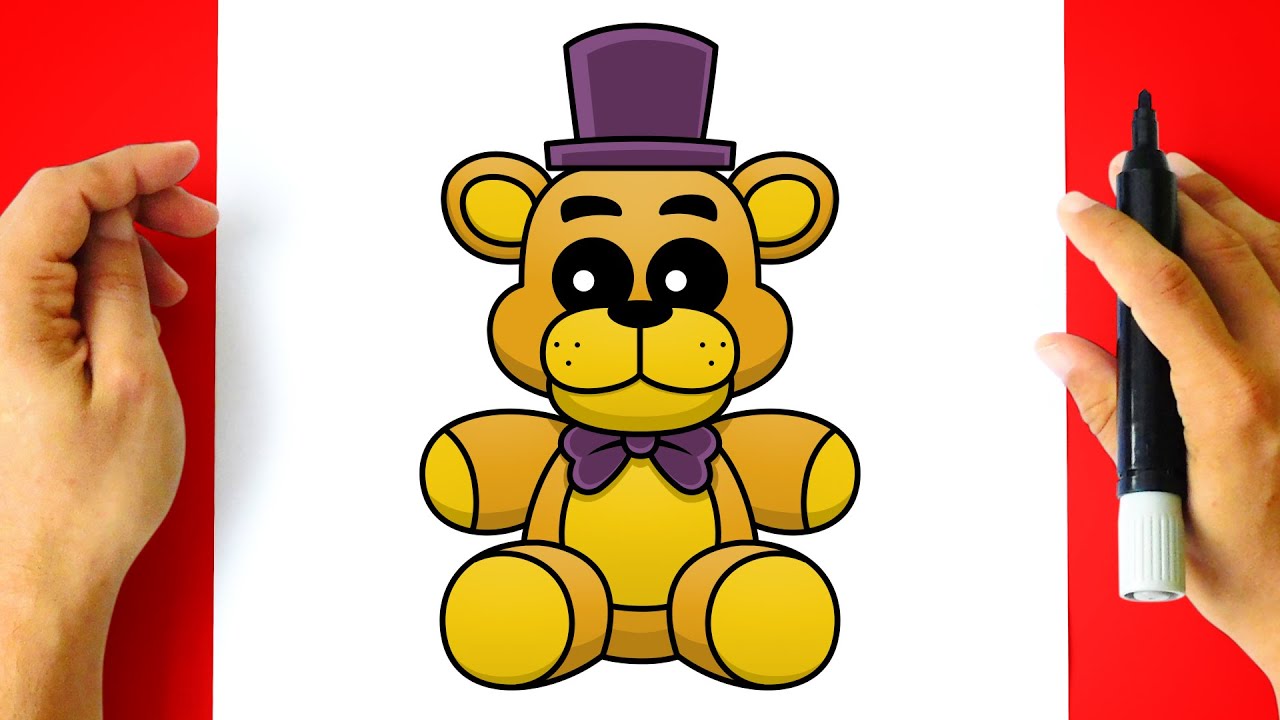 How to DRAW FREDBEAR Plush - Five Nights at Freddy's - [ How to DRAW FNAF Characters ]