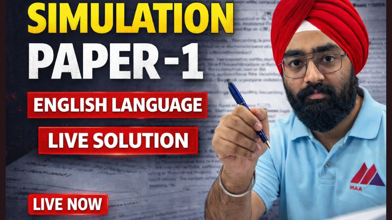 ISC Class 12 English Language 2026 | Simulation Paper - 1 LIVE Solution | KABIR SINGH