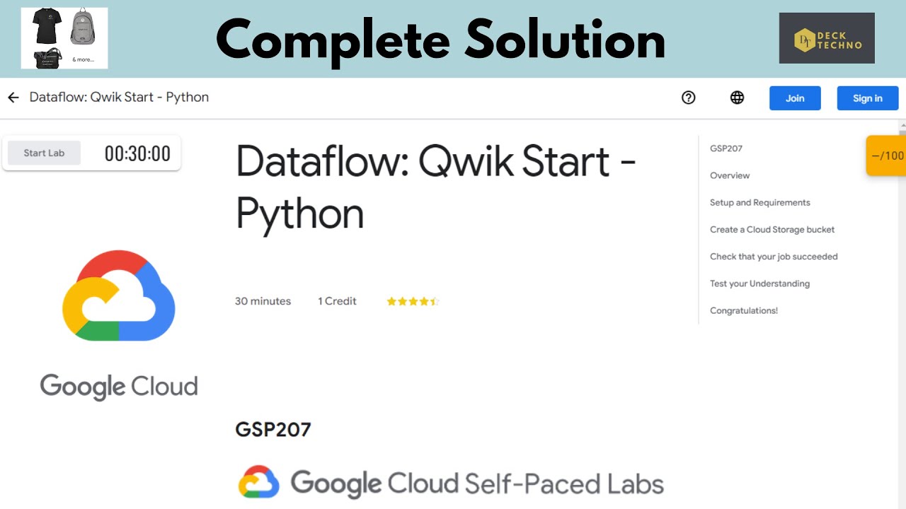 Dataflow: Qwik Start - Python | 30 days of Google Cloud