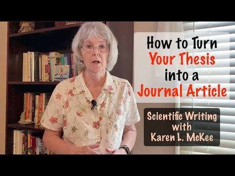 How to Turn Your Thesis into a Journal Article