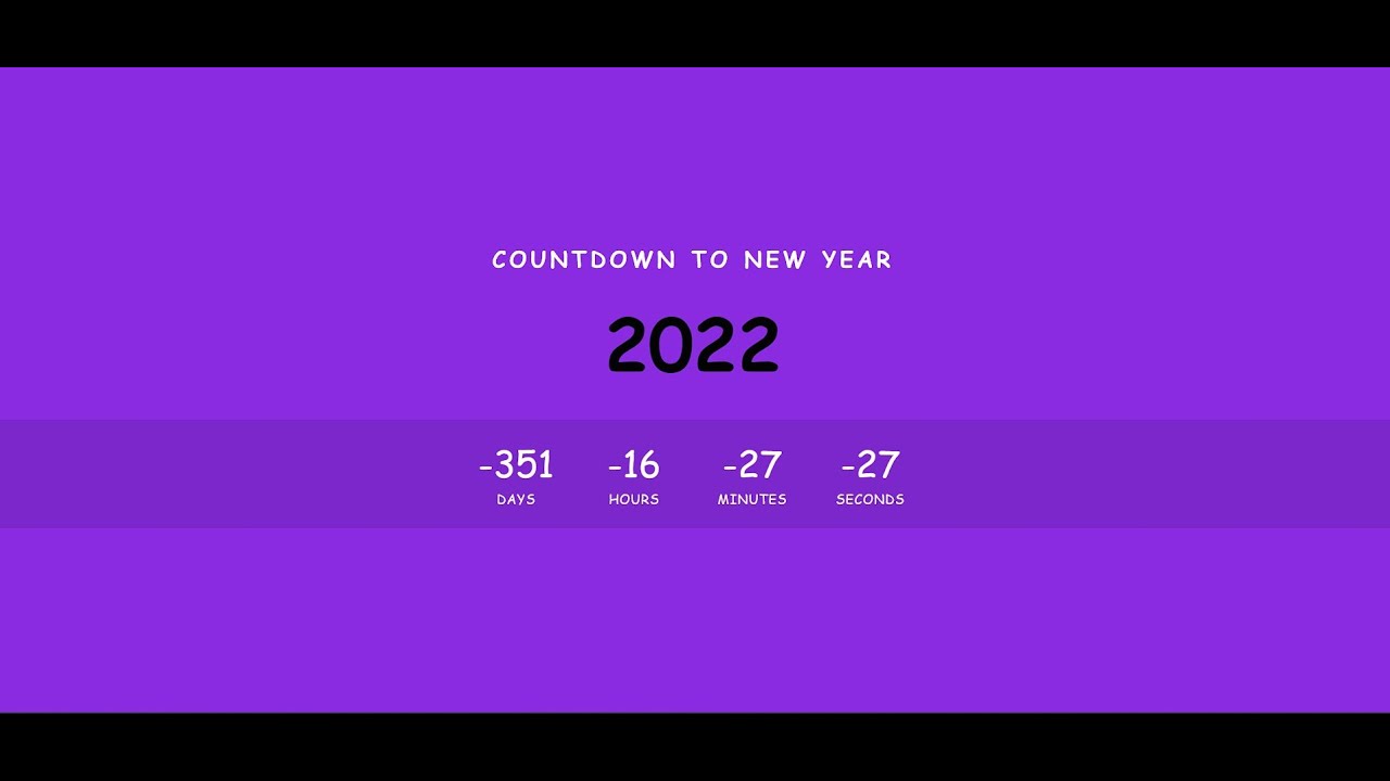 New Year Countdown | Countdown to 2023 Using HTML, CSS & Javascript | New Design