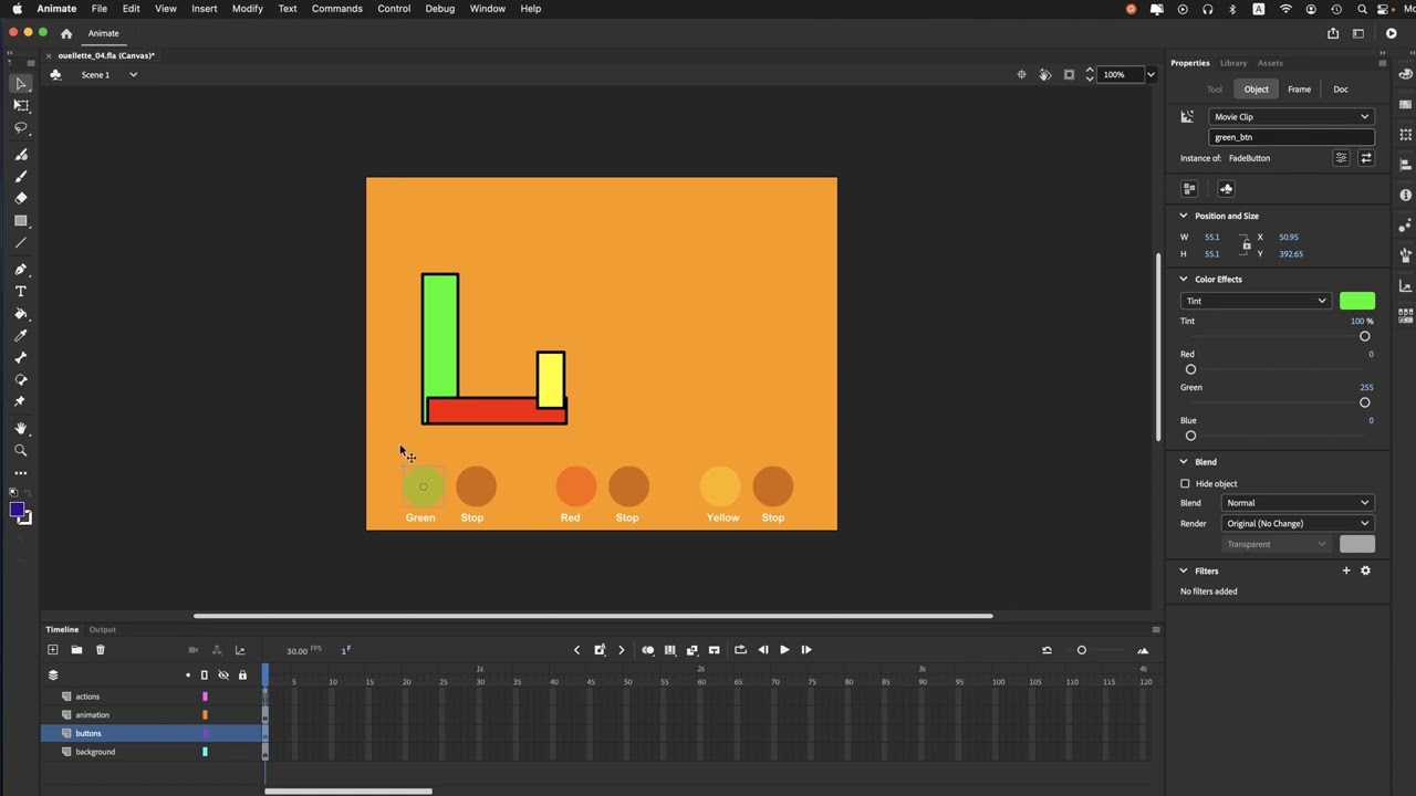 Adobe Animate Timeline Javascript Issue and  Fix
