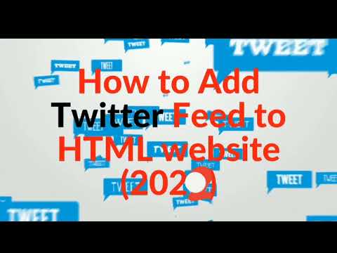 How To Embed Twitter Feed into HTML website