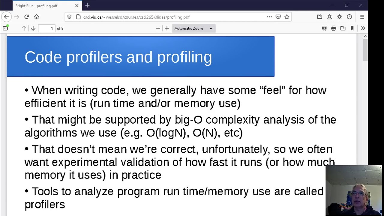 Software profiling and profilers