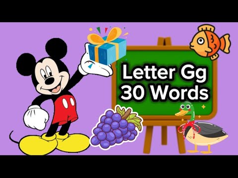 Letter G words|Letter G words with pictures|Letter G words for toddlers | G letter words in english