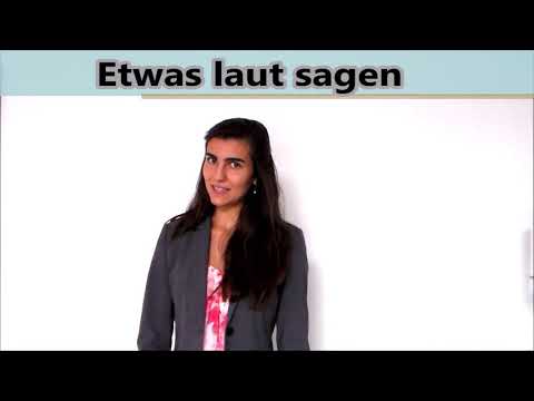Synonyme für sagen - Ein anderes Wort für sagen. Deutsch lernen mit Videos. Online Deutsch lernen