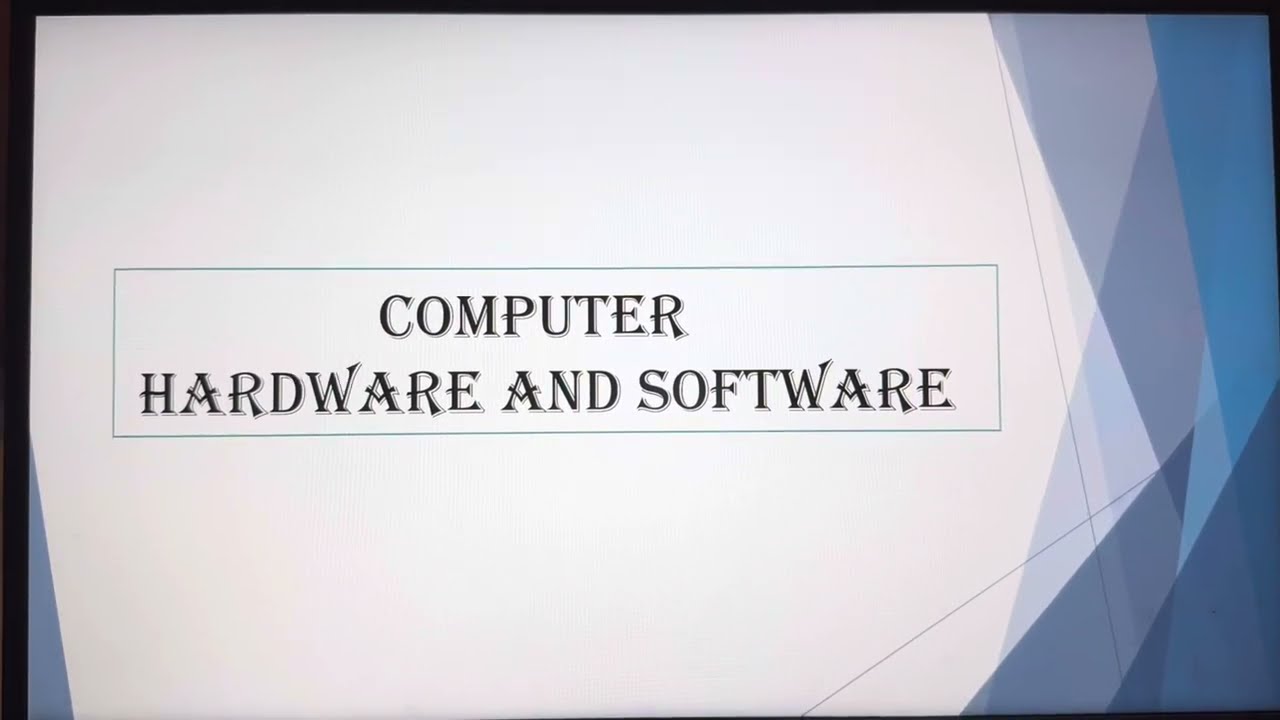 Computer Hardware and Software | Power point Presentation | PPT | College/ School Project