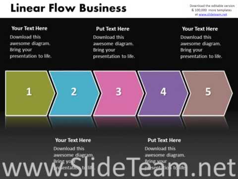 ppt linear flow concept design powerpoint template download optimize process templates presentation