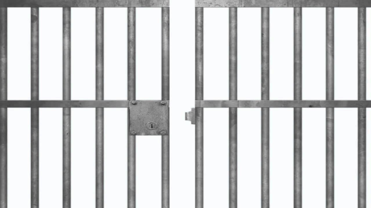 Jail Bars / Cell animation open and close with white background